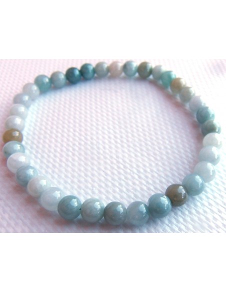 Jade bleue bracelet 6mm